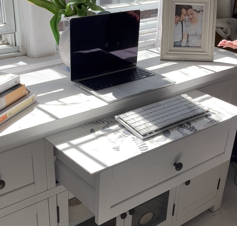 DIY Desk Hack: Transform a Dresser into a Hidden Workspace - Rebecca ...