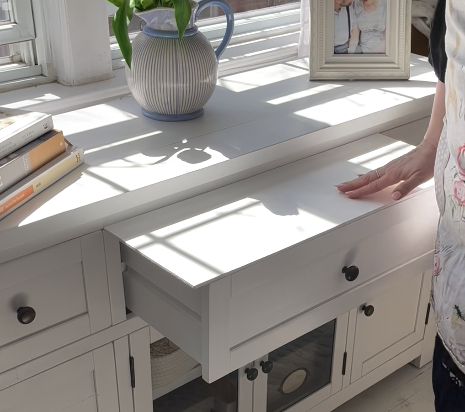 DIY Desk Hack: Transform a Dresser into a Hidden Workspace - Rebecca ...